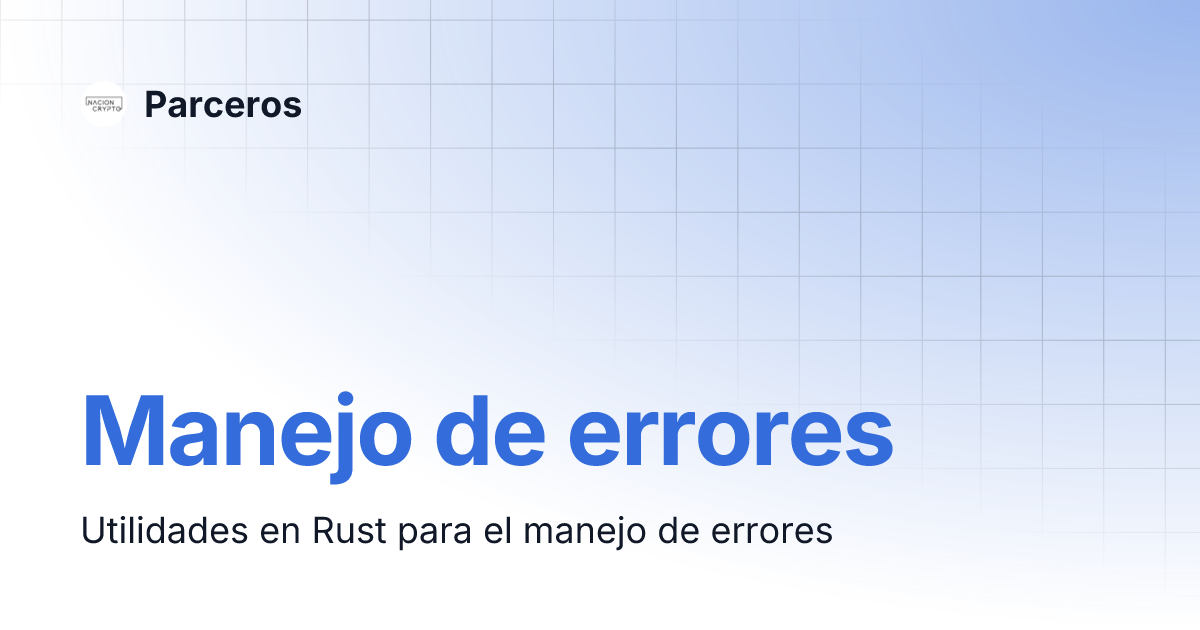 Manejo de errores | Parceros