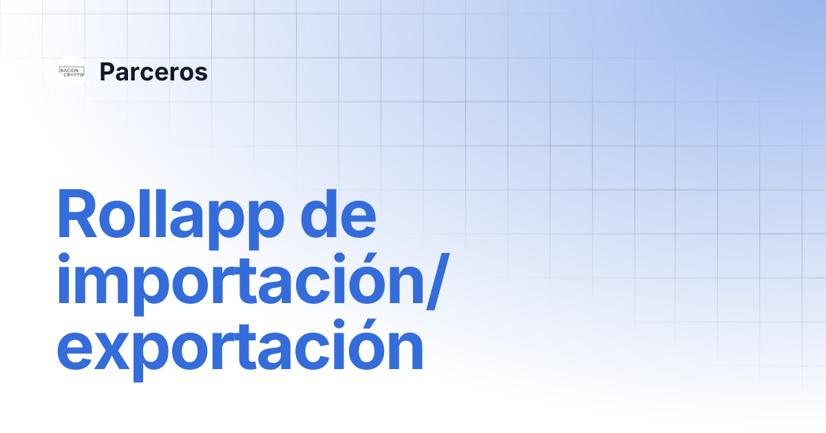 Rollapp de importación/exportación | Parceros